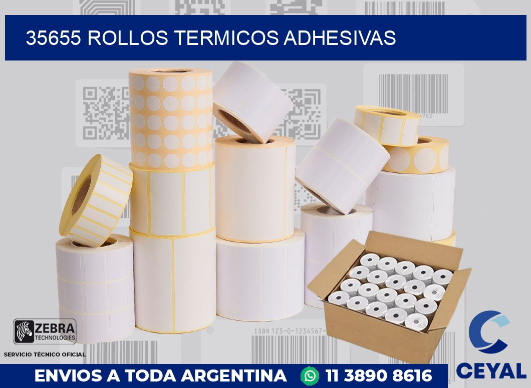 35655 ROLLOS TERMICOS ADHESIVAS | Sato zebra Tsc Insumos