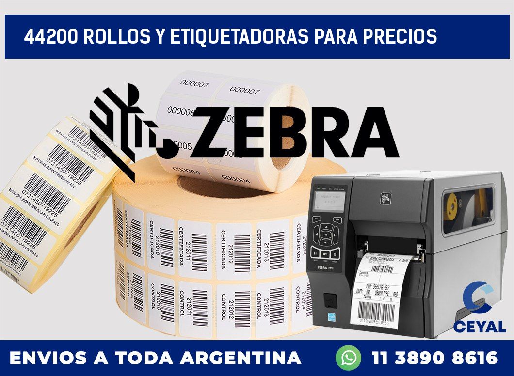 44200 ROLLOS Y ETIQUETADORAS PARA PRECIOS | Sato zebra Tsc Insumos