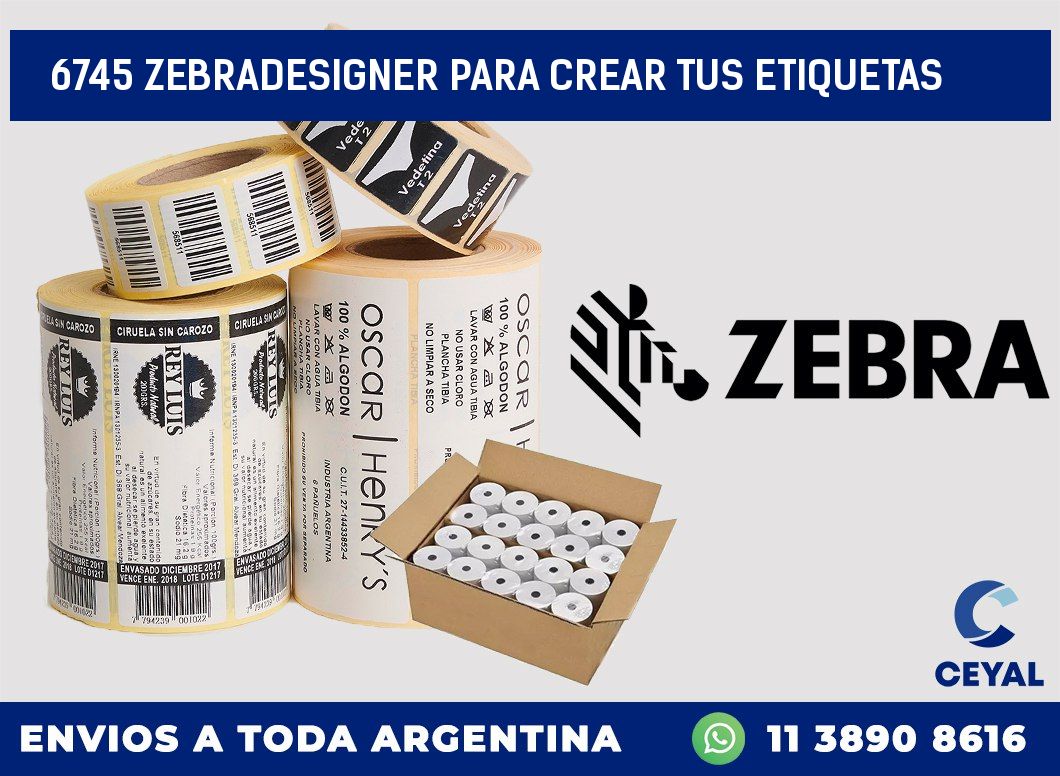 6745 ZEBRADESIGNER PARA CREAR TUS ETIQUETAS | Sato zebra Tsc Insumos